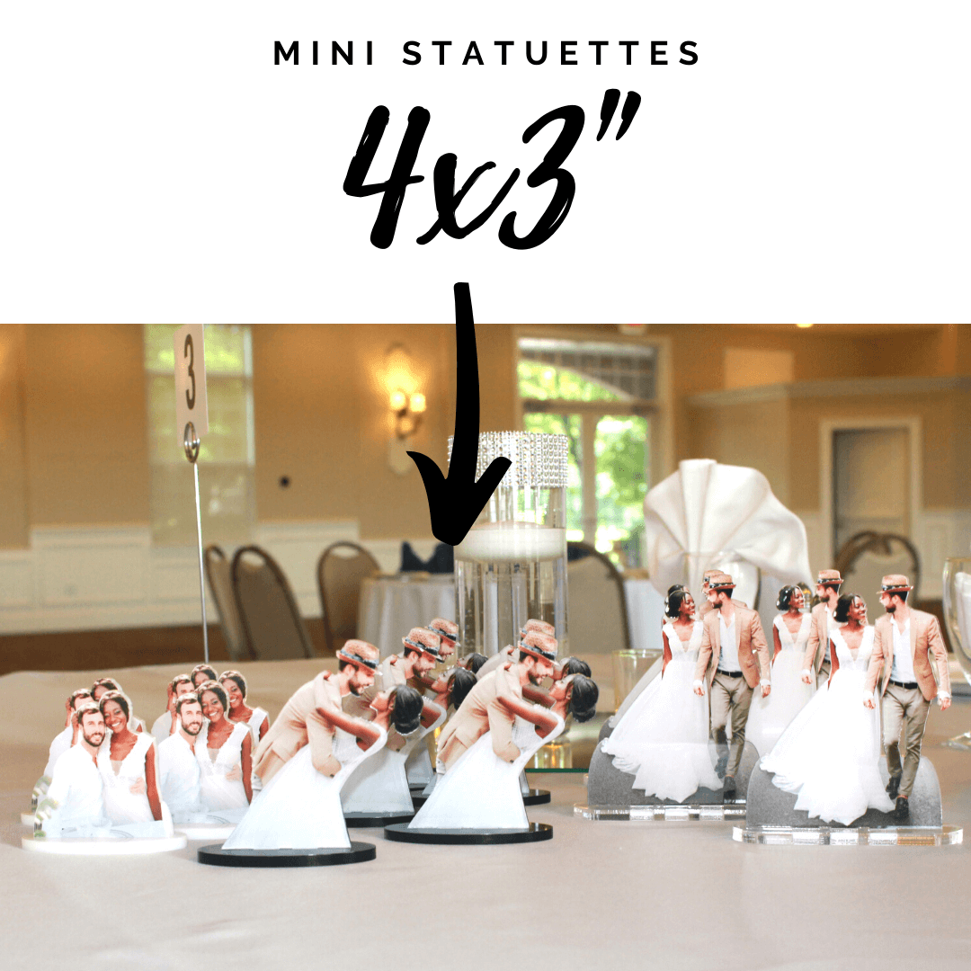 4x3" Mini PhotoStatuettes™, Acrylic Photo Cut Outs, Picture Sculptures