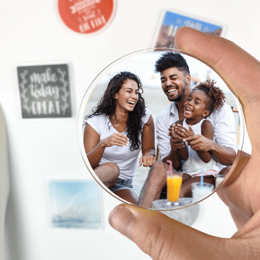 AcryliThins™ Custom Circle Stickable Acrylic Prints & Magnets